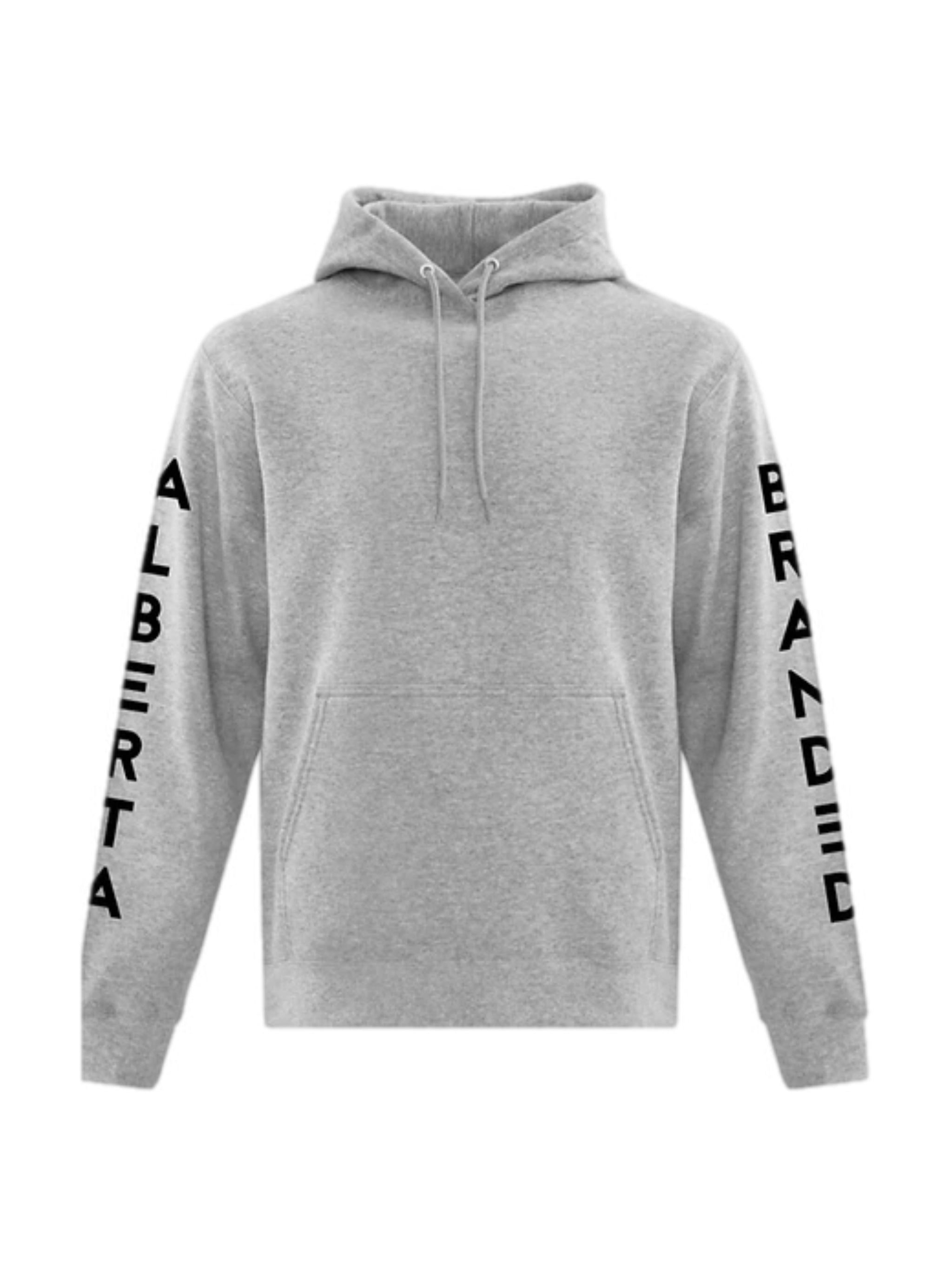 AB Sleeve Grey Hoodie – A L B ☰ R T A B R A N D ☰ D
